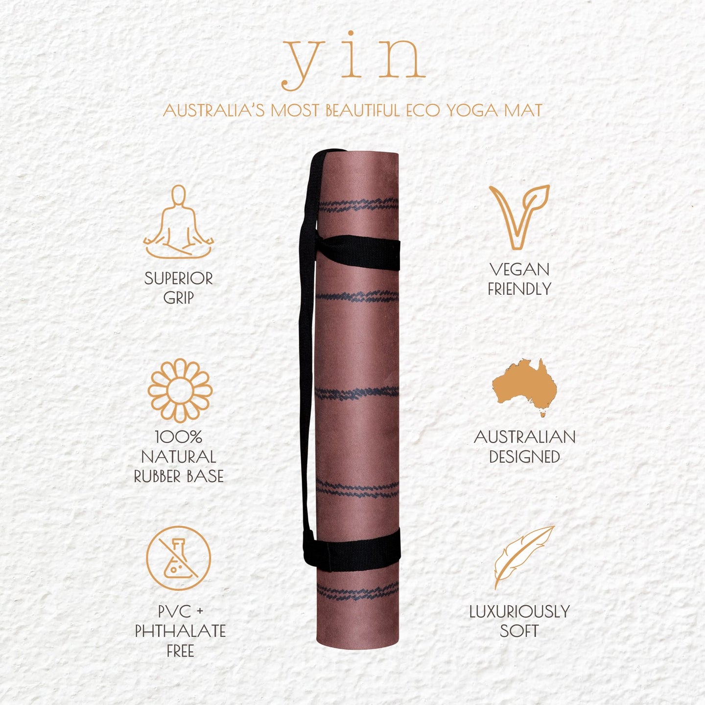 Men's Beni Printed Yoga Mat | Eco-Friendly by Yin Yoga Mats